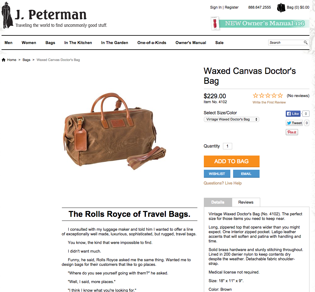Bag Product Description